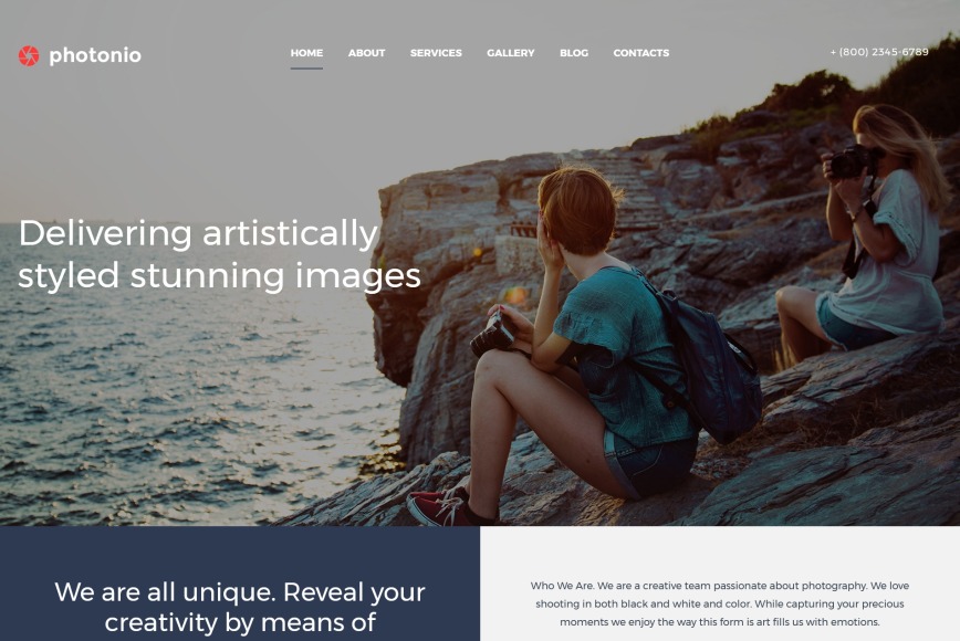 Gallery Blog Template for Photo Blogger Websites - MotoCMS