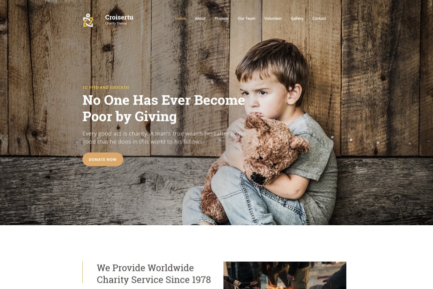 NGO Website Design for Child Charity - MotoCMS