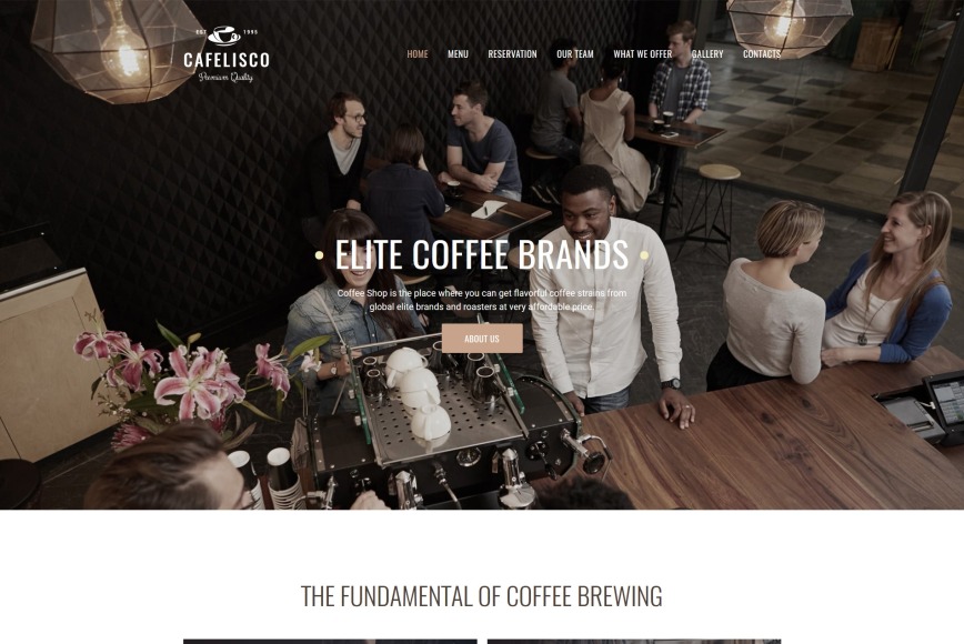 Cafe Website Design Template for Coffee House - MotoCMS