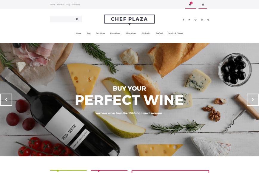 Wine Store Website Design for Food & Wine Websites - MotoCMS