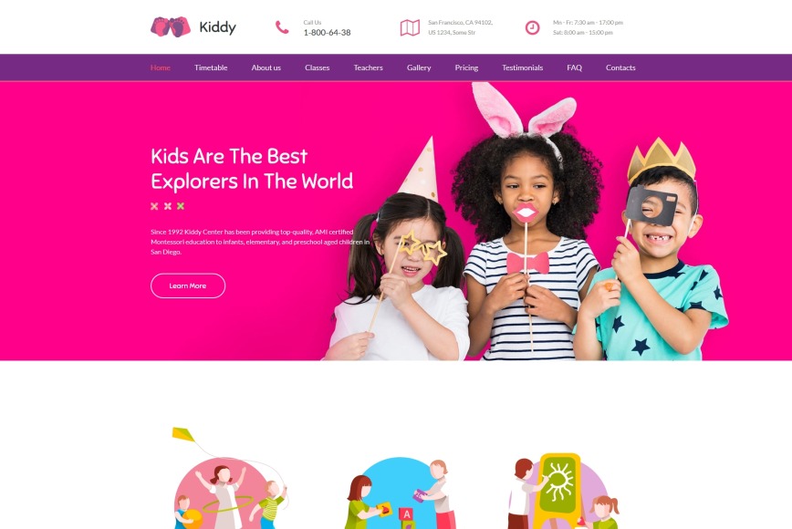 Kids Website Template for Kids Learning Center - MotoCMS