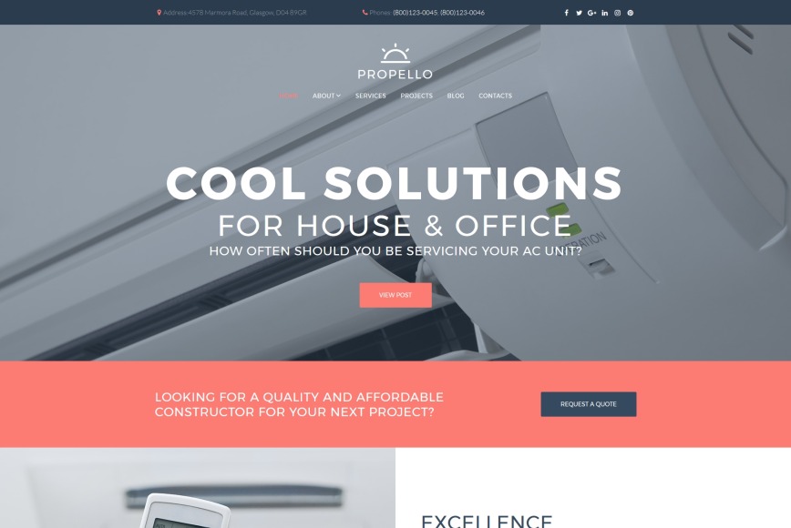 Air Conditioning Company Website Template - MotoCMS