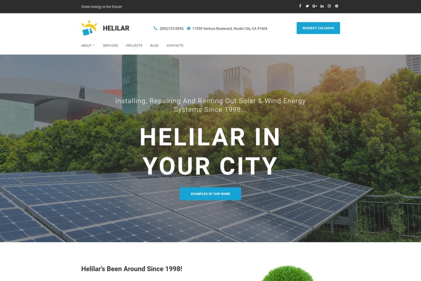 Wind Energy Website Template for Solar & Wind Systems - MotoCMS