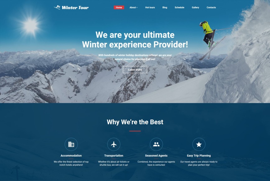Best Travel Agency Website Design for Winter Tours - MotoCMS