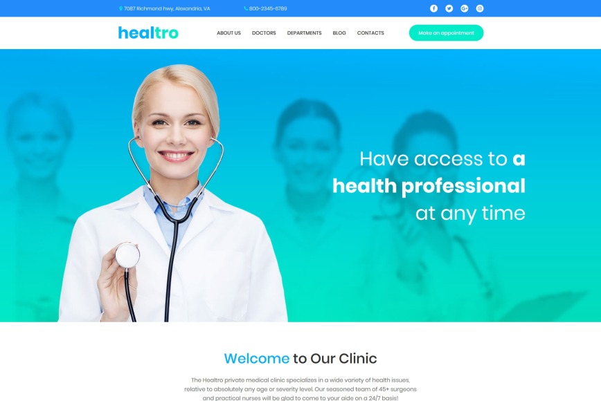 Medical Clinic Website Template for Private Hospital - MotoCMS