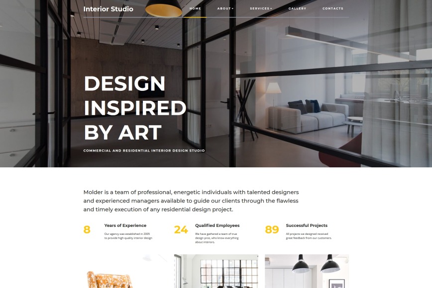 Interior Website Design for Interior Studio Websites - MotoCMS