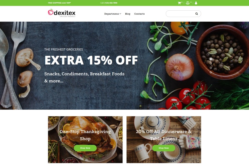 Grocery Store Website Template For Online Food Shopping MotoCMS