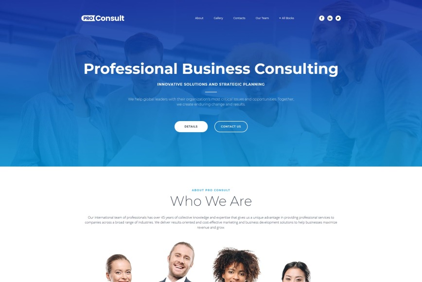 Consulting Landing Page Template for Business - MotoCMS