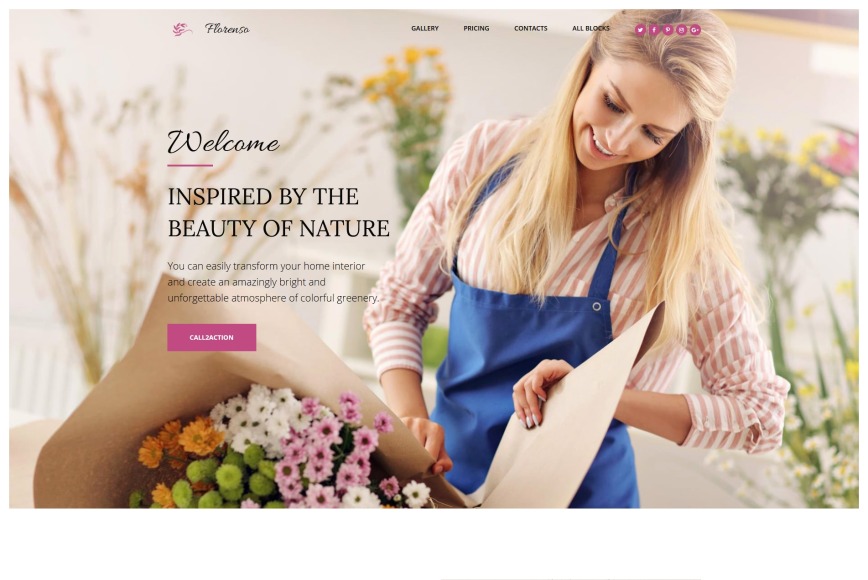 Flower Landing Page Template - MotoCMS