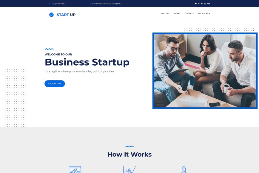 Startup Landing Page for Entrepreneurs - MotoCMS