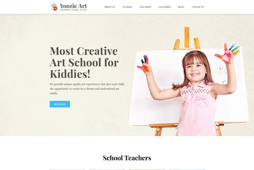 Art School Template for Kids Art Studio Website - MotoCMS