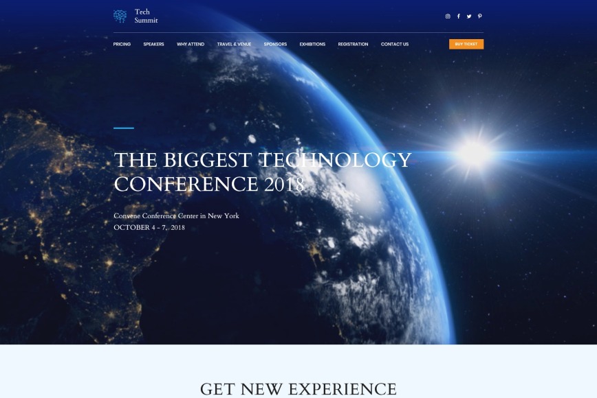 Conference Website Template - MotoCMS