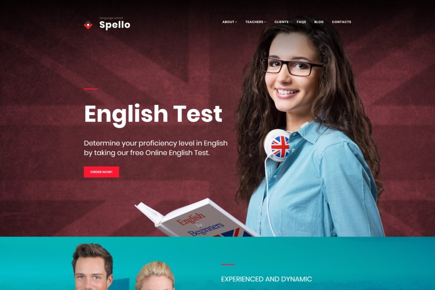 Language School Website Template for English Center - MotoCMS