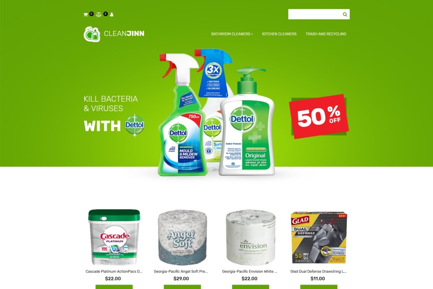 Chemicals Website Template for Cleaning Supplies Store - MotoCMS