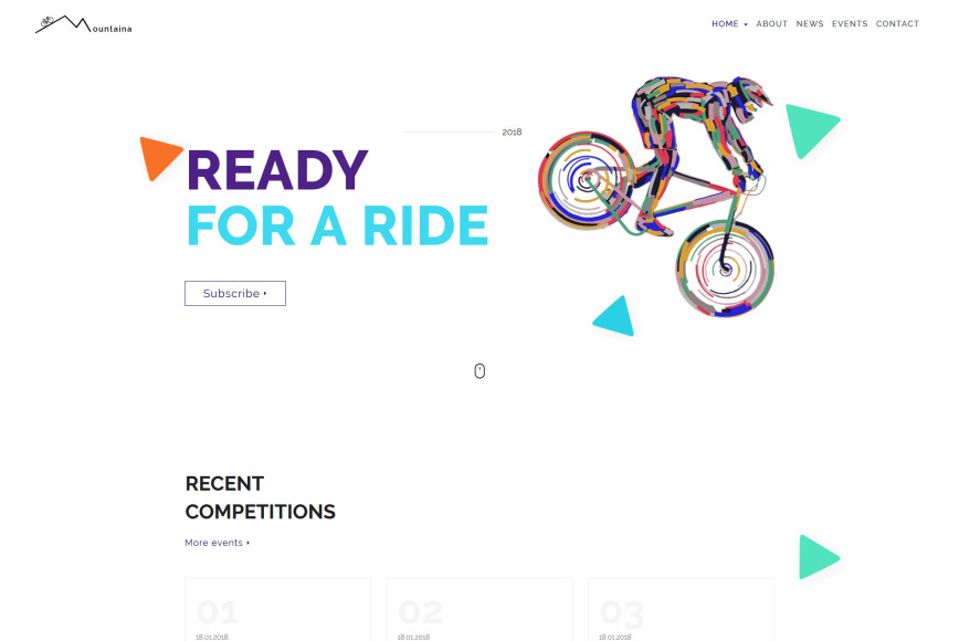 Mountain Bike Website Template for Cycling Portal - MotoCMS