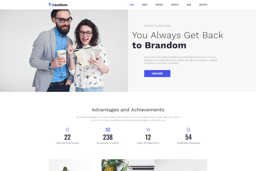 Branding Website Template for Ad Agency - MotoCMS