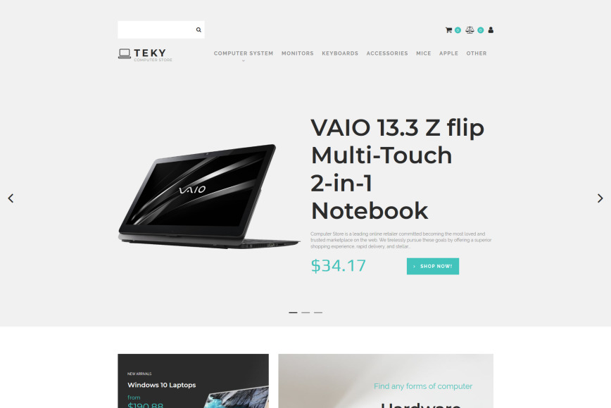 Computer Store Website Template - MotoCMS