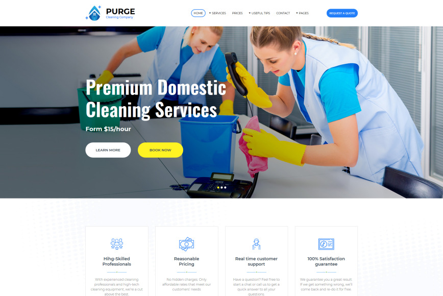 Cleaning Website Template For House Cleaning Company MotoCMS