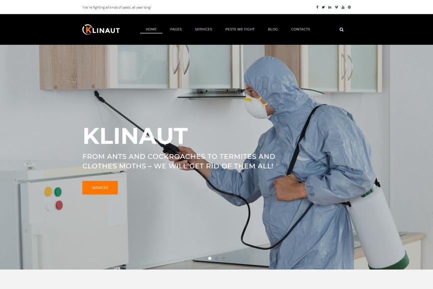 Pest Control Website Design Template - MotoCMS