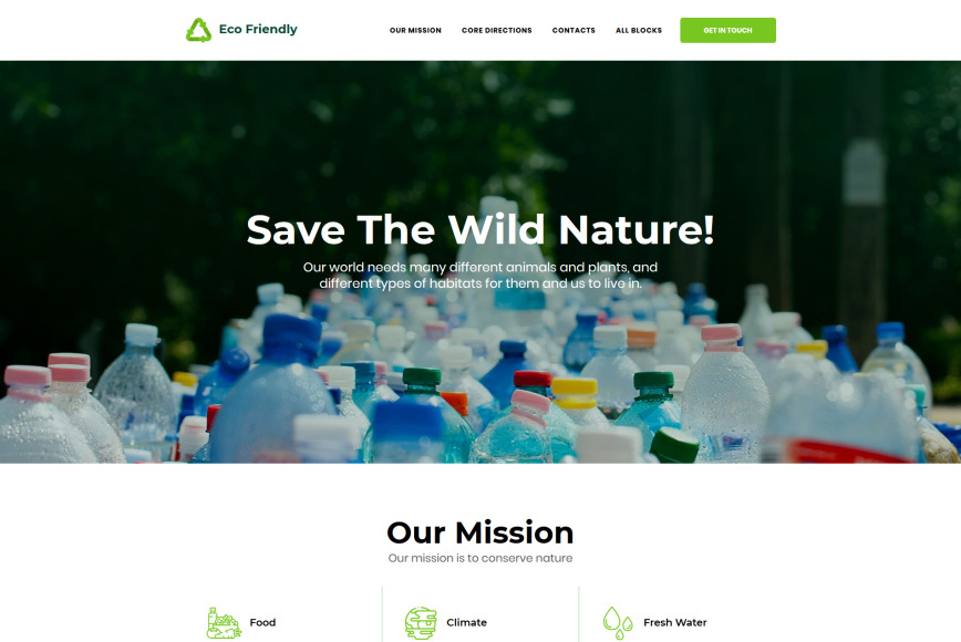 Free Recycle Website Template for Trash Removal Sites - MotoCMS