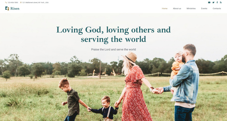 Modern Church Website Template for Religious Charities - MotoCMS