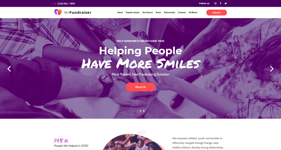 Orphanage Website Template for Childrens Community - MotoCMS
