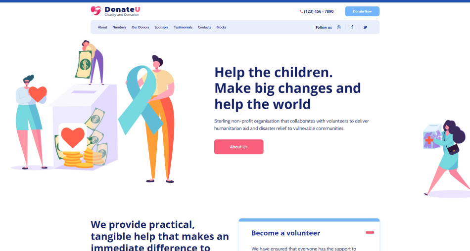 Orphanage Website Template for Childrens Community - MotoCMS