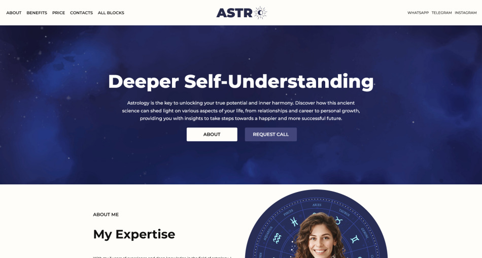 Astrology Website Template for Horoscope Site - MotoCMS