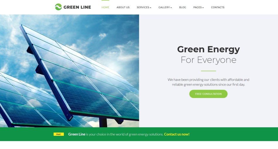 Solar Energy Web Template for Solar System Website - MotoCMS