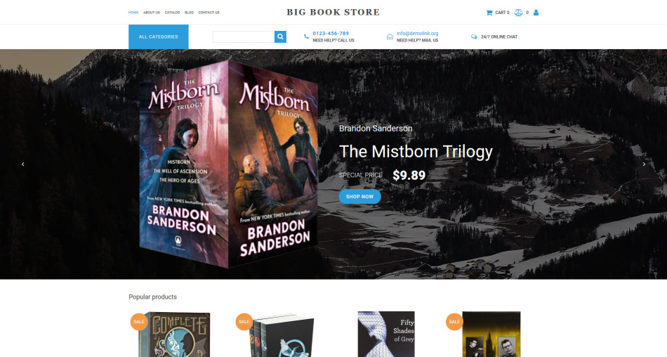 Public Library Website Template for Library & Book Store - MotoCMS
